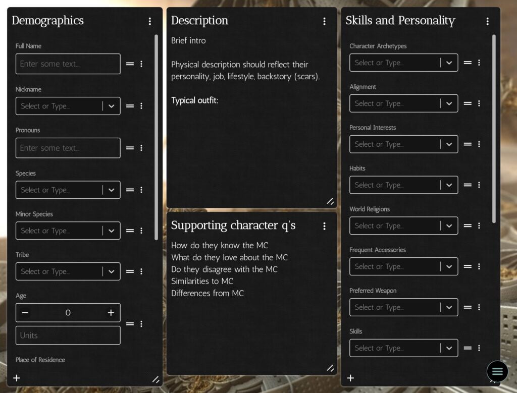 Campfire Writing App Tips and Tricks, part 2: Templates › Writing tips