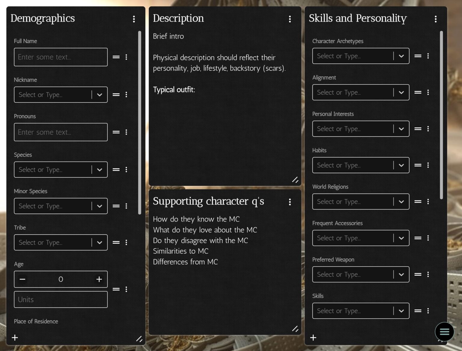 Campfire Writing App Tips and Tricks, part 2: Templates › Writing tips