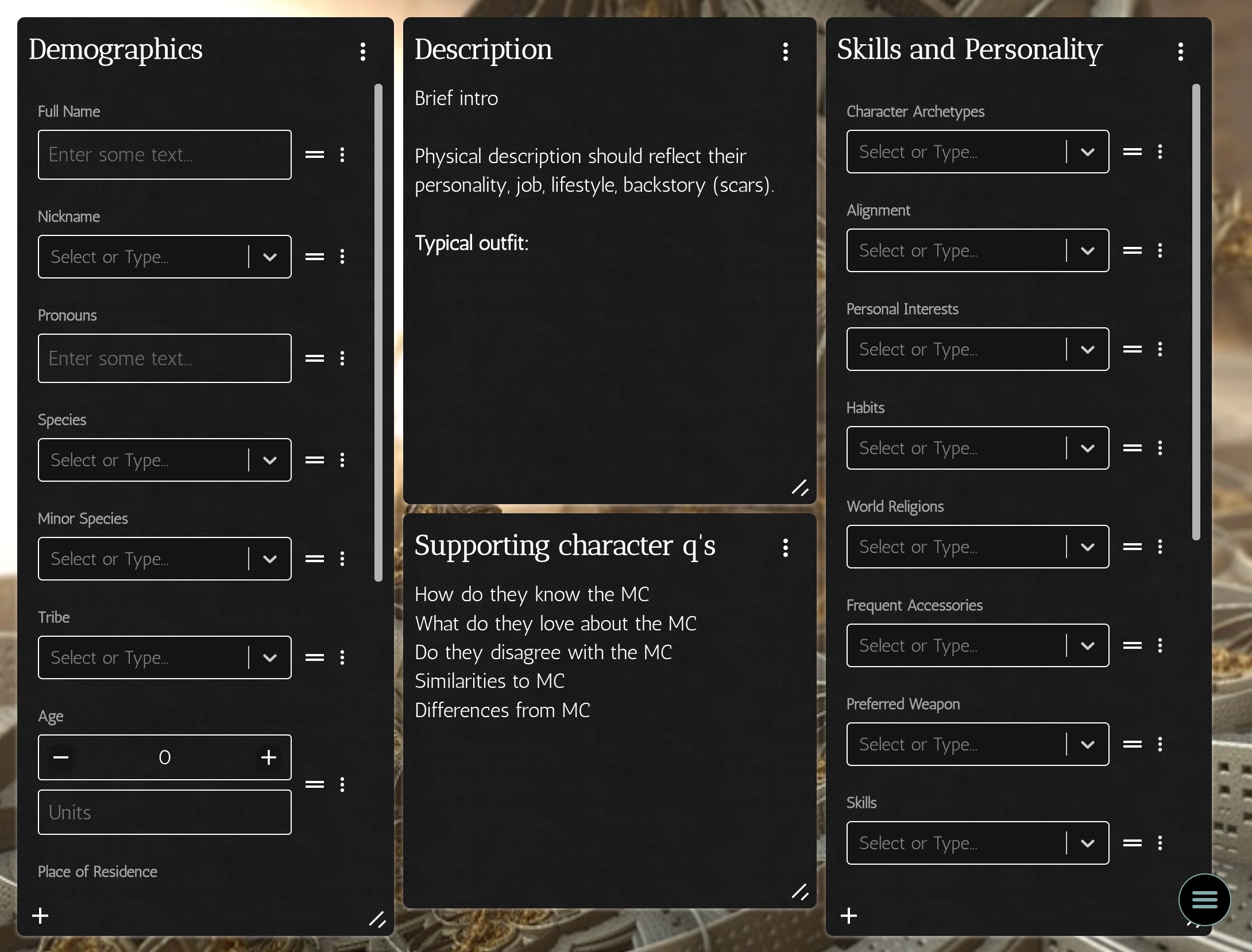 Campfire Writing App Tips and Tricks, part 2: Templates › Writing tips